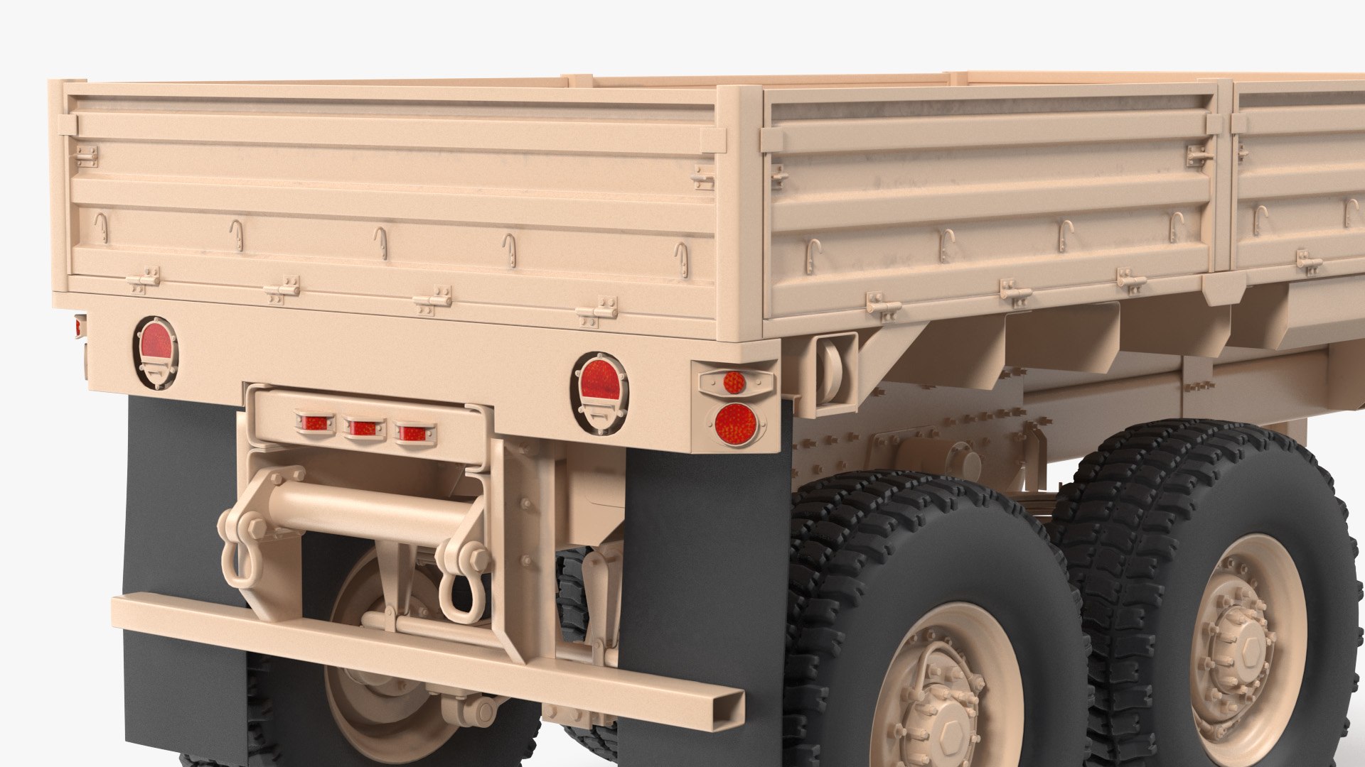 Military Drop Side Cargo Trailer M1092 Sand Model - TurboSquid 1765729