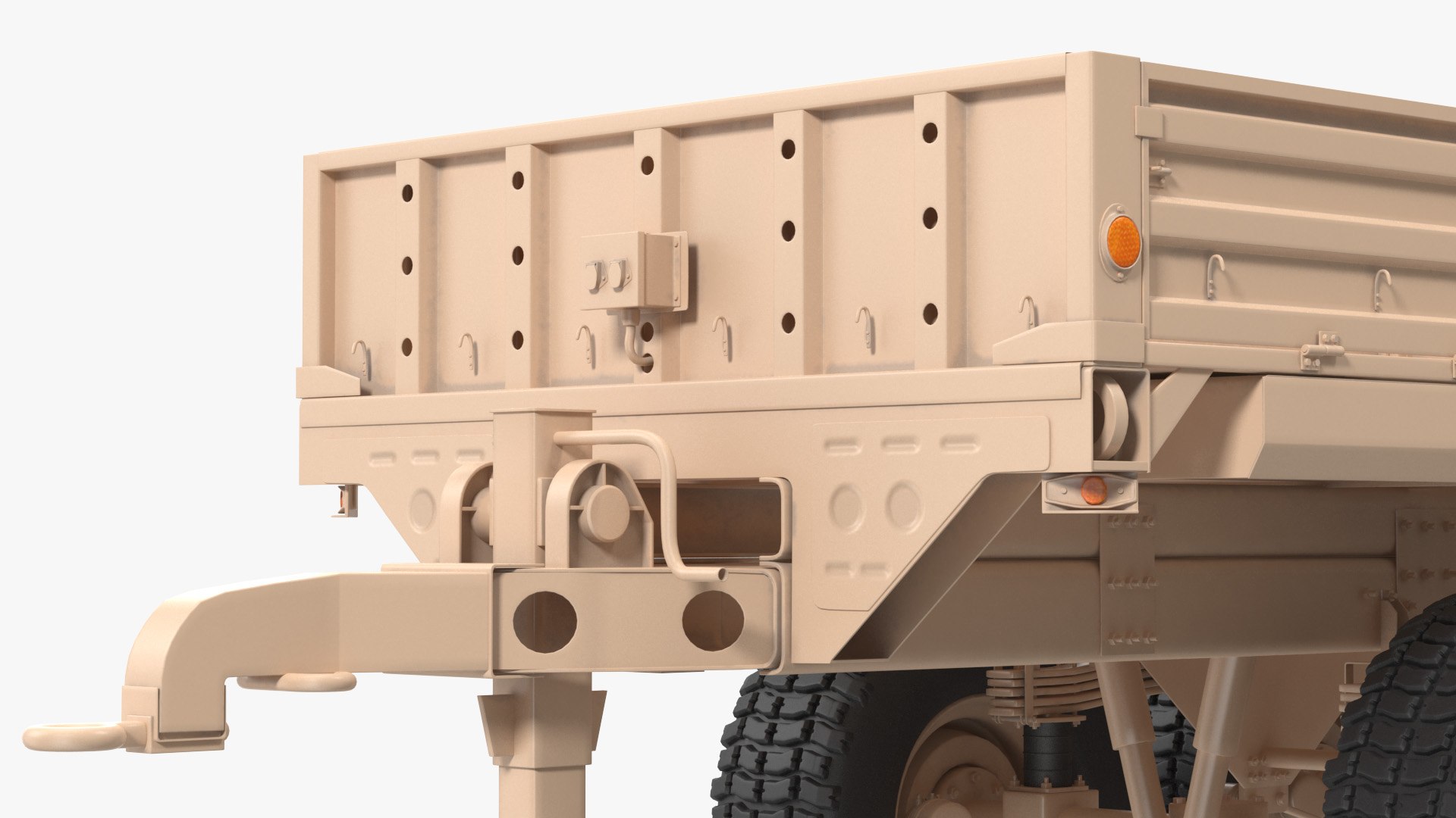 Military Drop Side Cargo Trailer M1092 Sand Model - TurboSquid 1765729