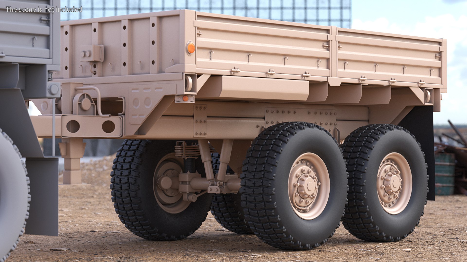 Military Drop Side Cargo Trailer M1092 Sand Model - TurboSquid 1765729