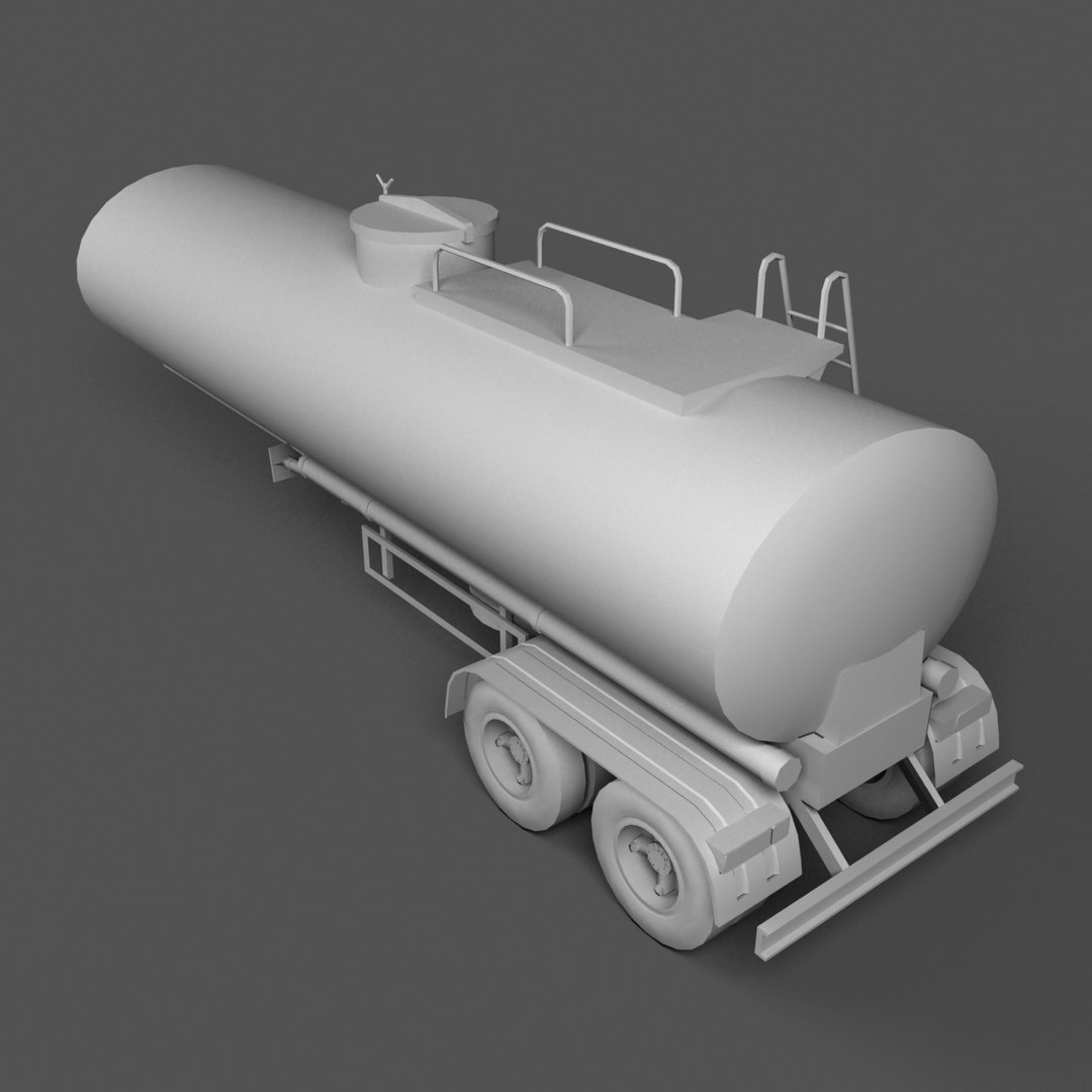 3d model oil tank trailer