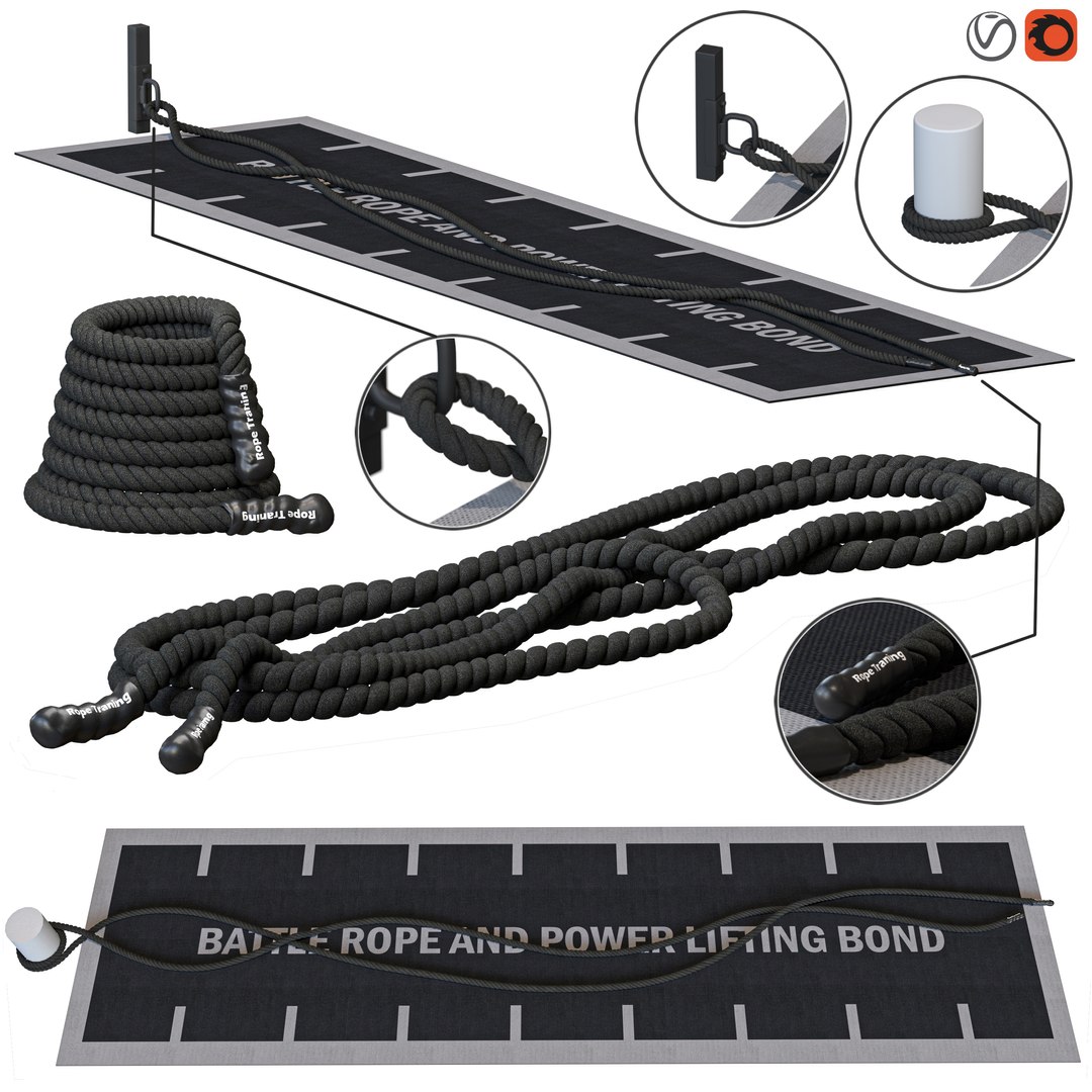 3D Model Battle Rope - TurboSquid 2068107