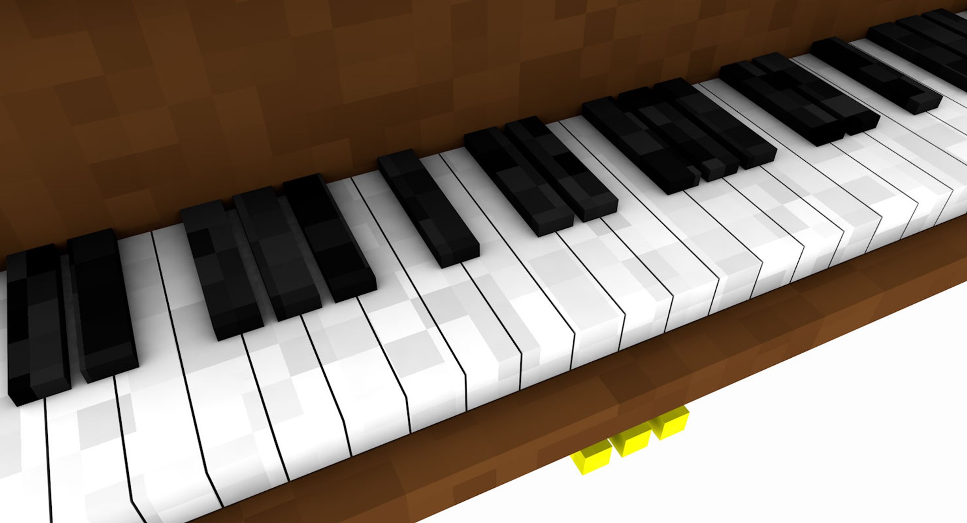 3d Minecraft Piano Pack Model