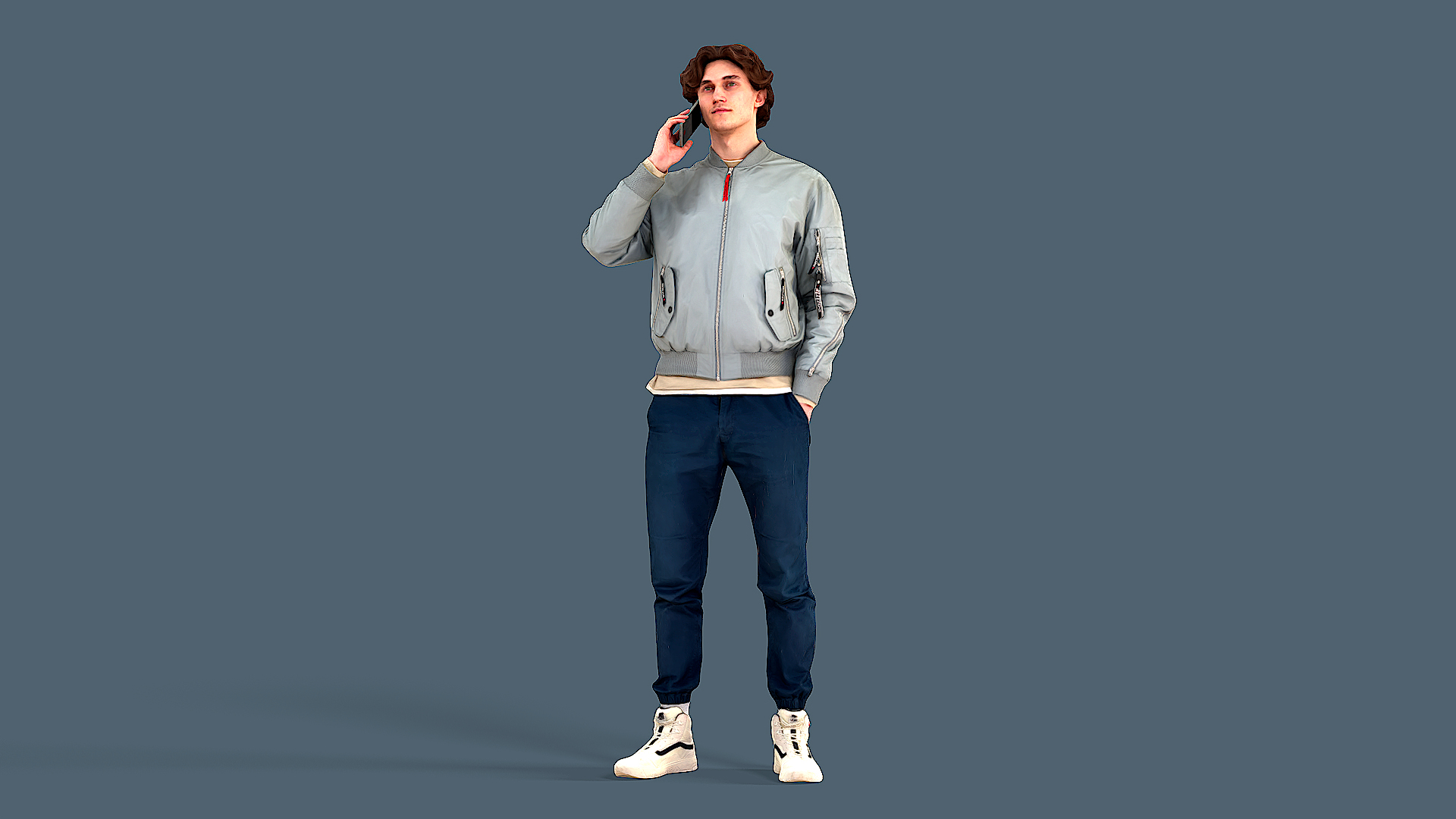 3D Model Young Tall Guy Talking By Phone - TurboSquid 1841050