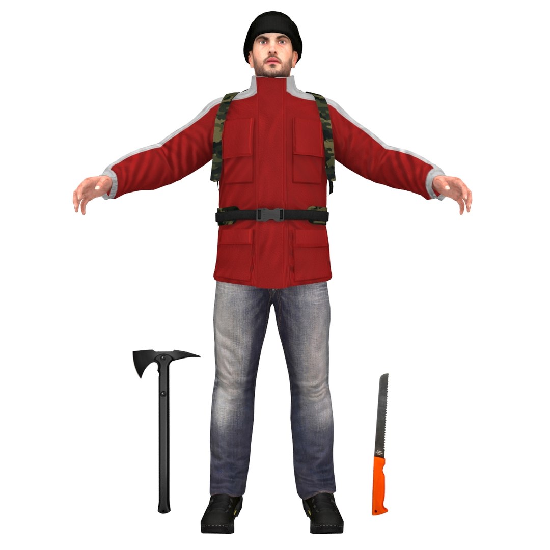 Survivor Man Backpack 3D Model - TurboSquid 1406700