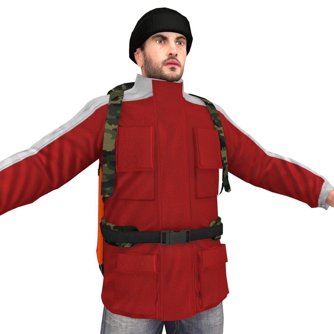 Survivor Man Backpack 3D Model - TurboSquid 1406700