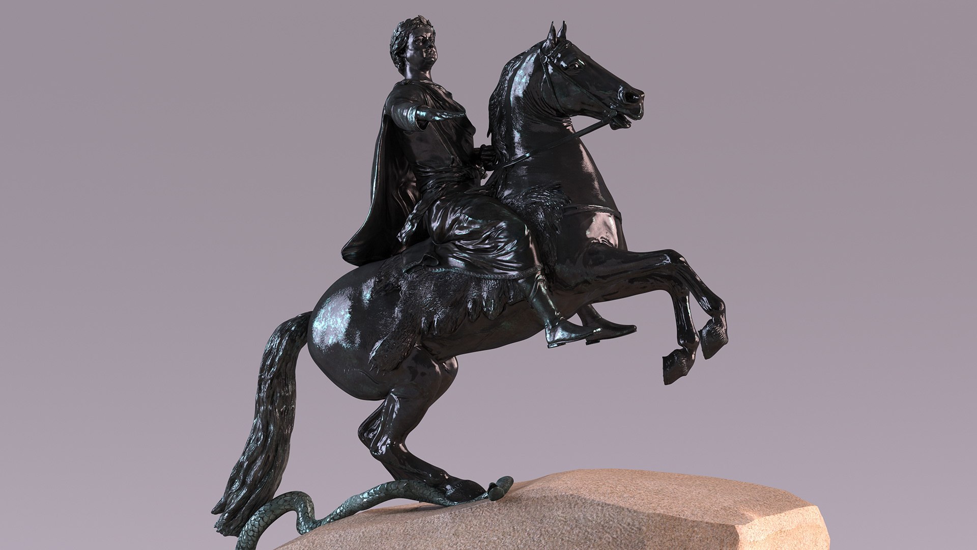 3D Peter the Great Bronze Horseman Monument - TurboSquid 2030655