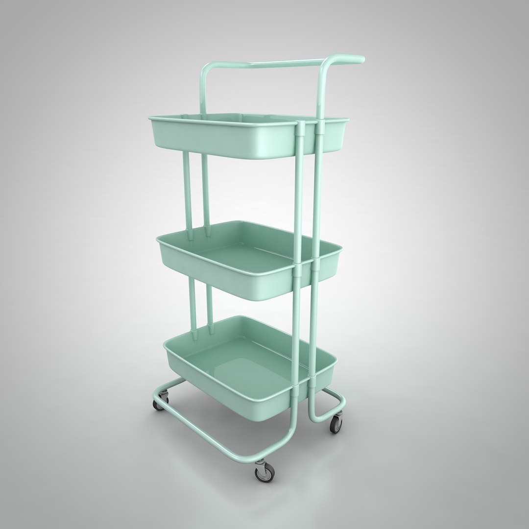 Rolling Utility Cart 3D - TurboSquid 2078572