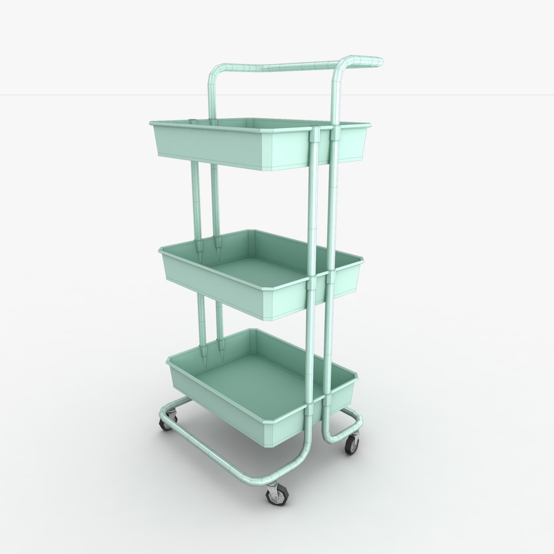 Rolling Utility Cart 3D - TurboSquid 2078572