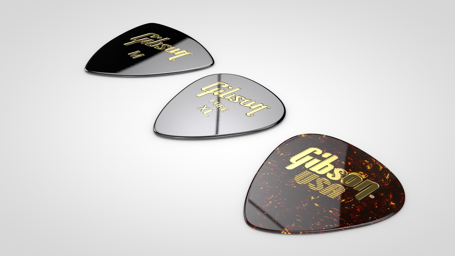 Gibson Guitar Picks 3D Model - TurboSquid 1195705