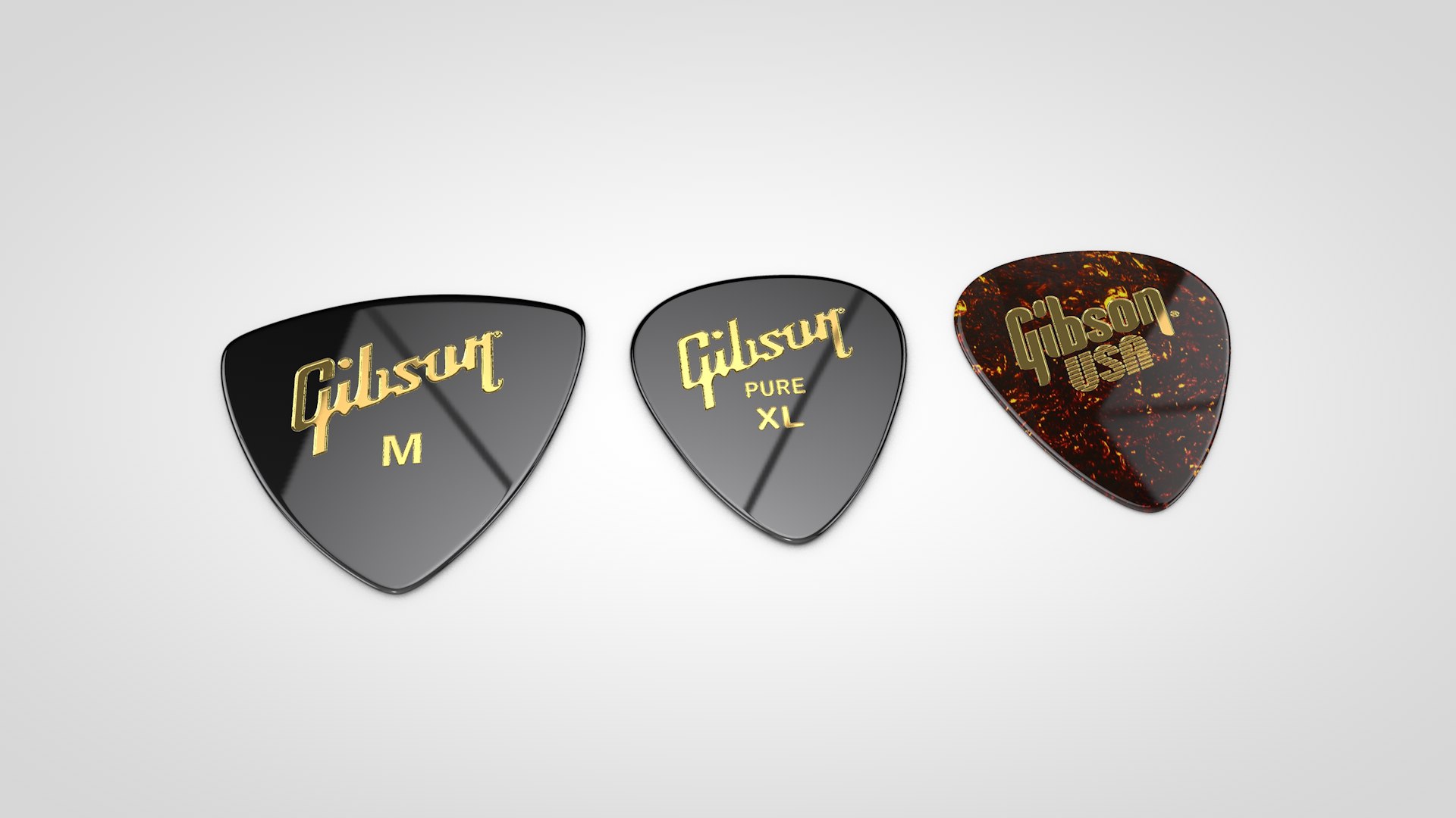 Gibson Guitar Picks 3D Model - TurboSquid 1195705