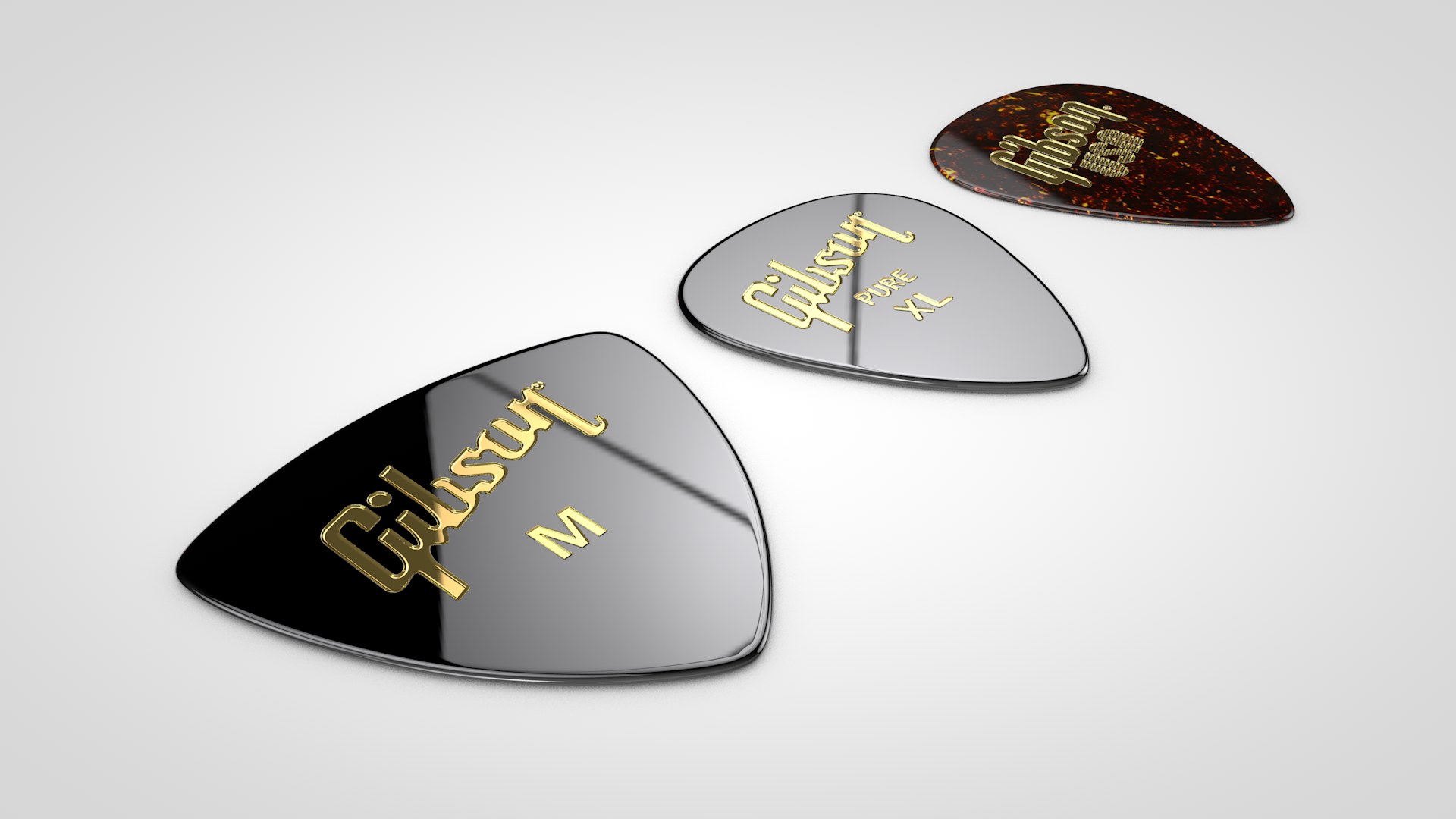 Gibson Guitar Picks 3D Model - TurboSquid 1195705