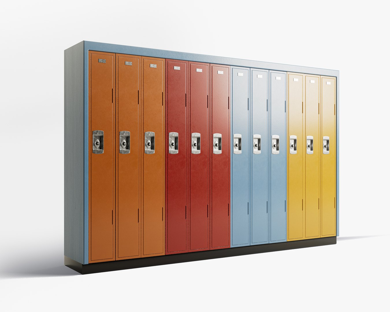 3D Model School Locker Bank - TurboSquid 1918345