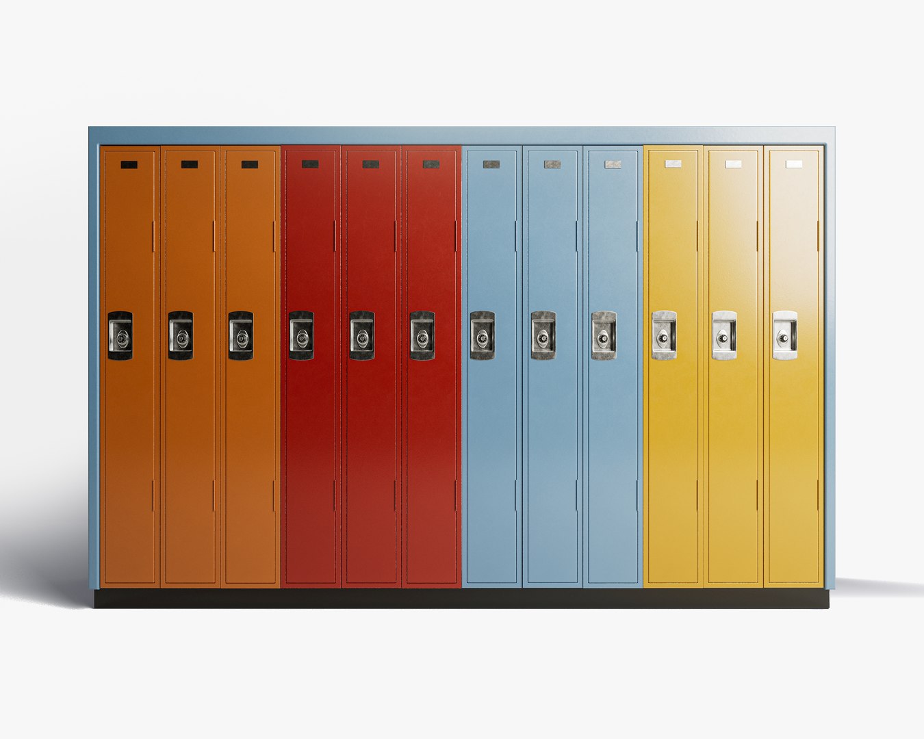 3D Model School Locker Bank - TurboSquid 1918345