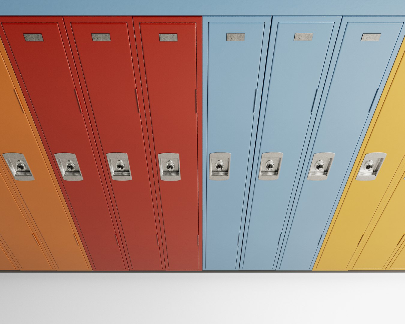 3D Model School Locker Bank - TurboSquid 1918345