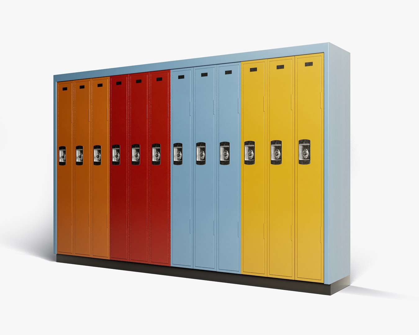3D Model School Locker Bank - TurboSquid 1918345
