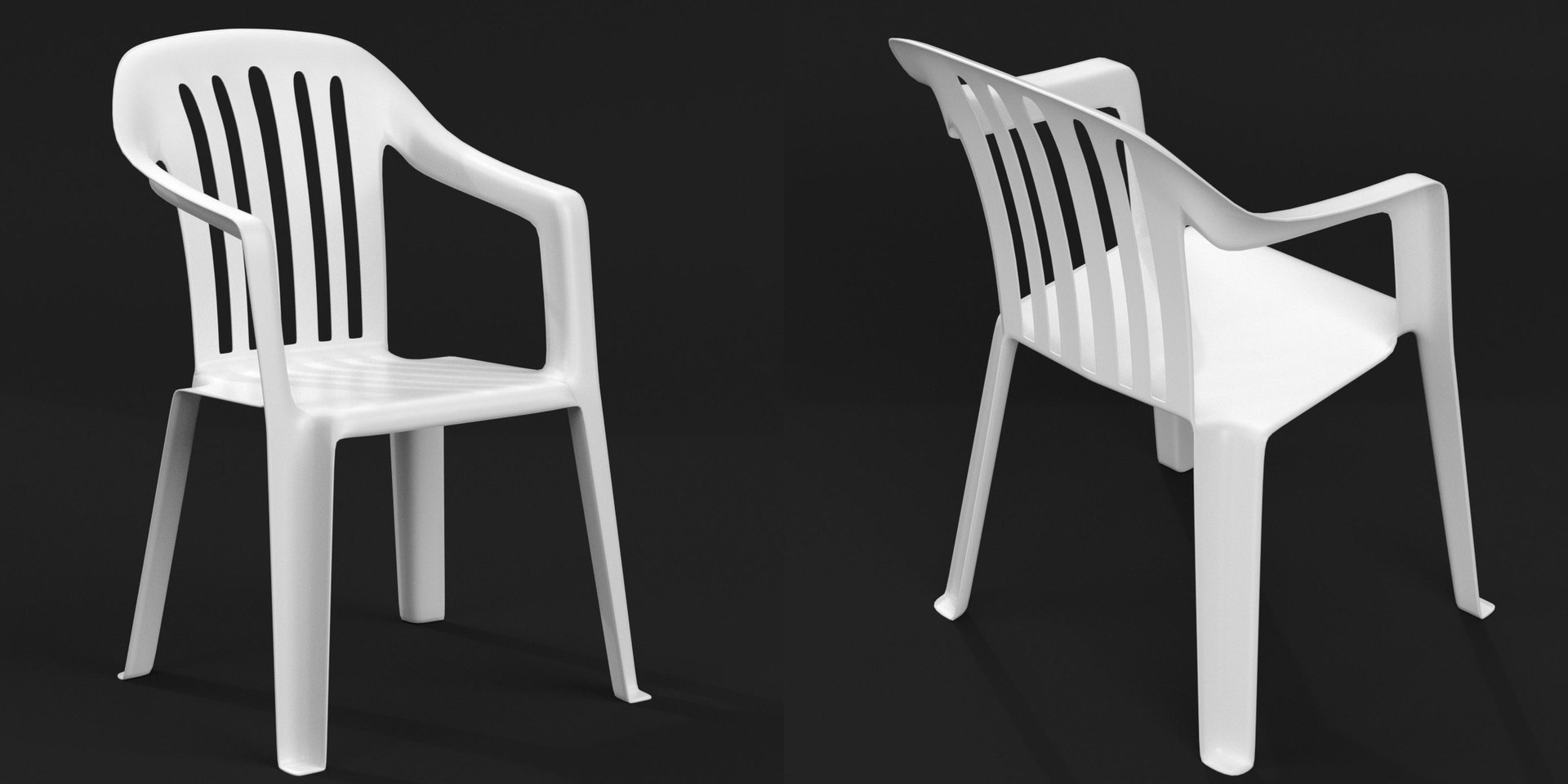 Plastic chair 2 3D model - TurboSquid 1888421