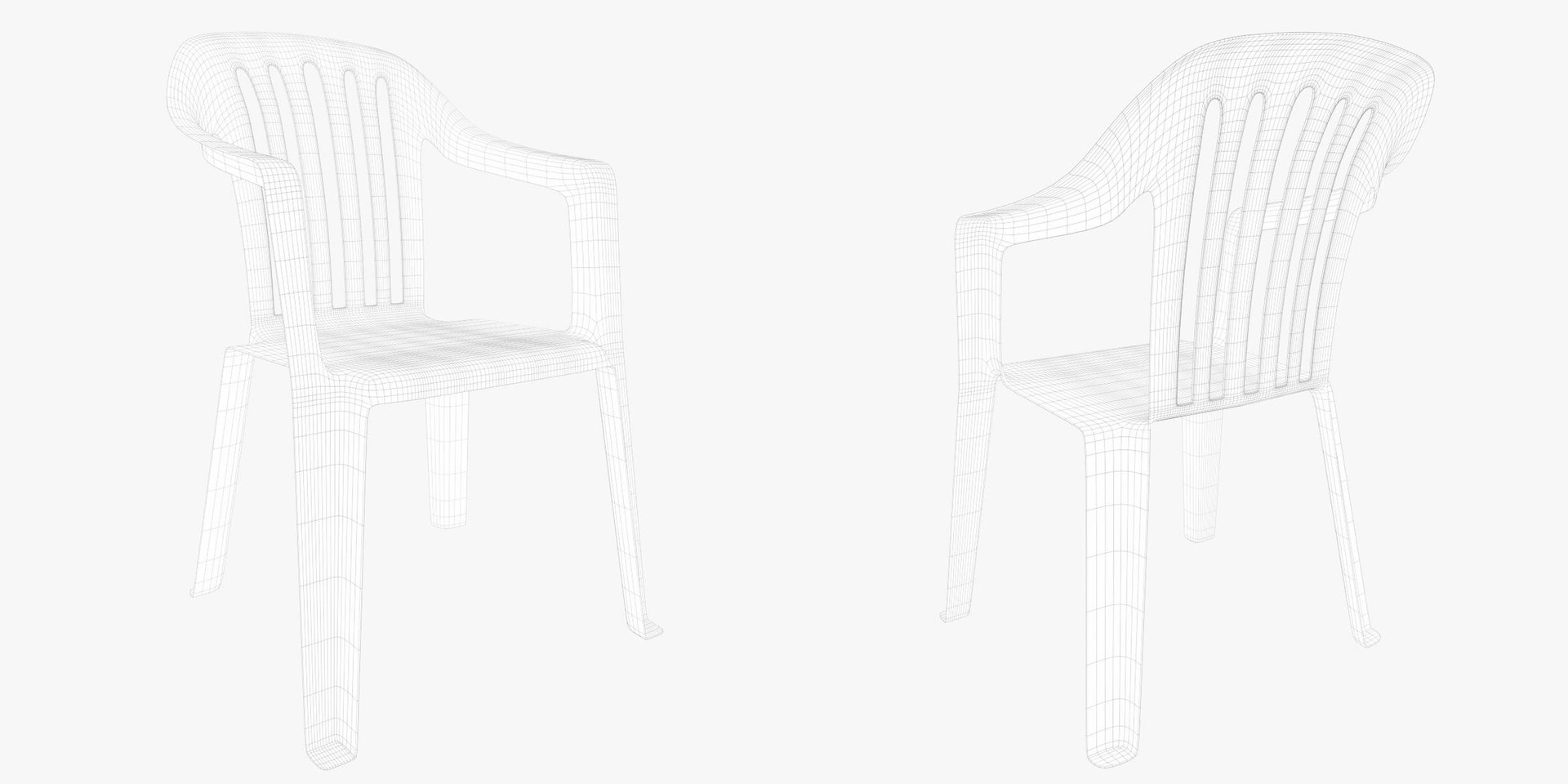 Plastic chair 2 3D model - TurboSquid 1888421