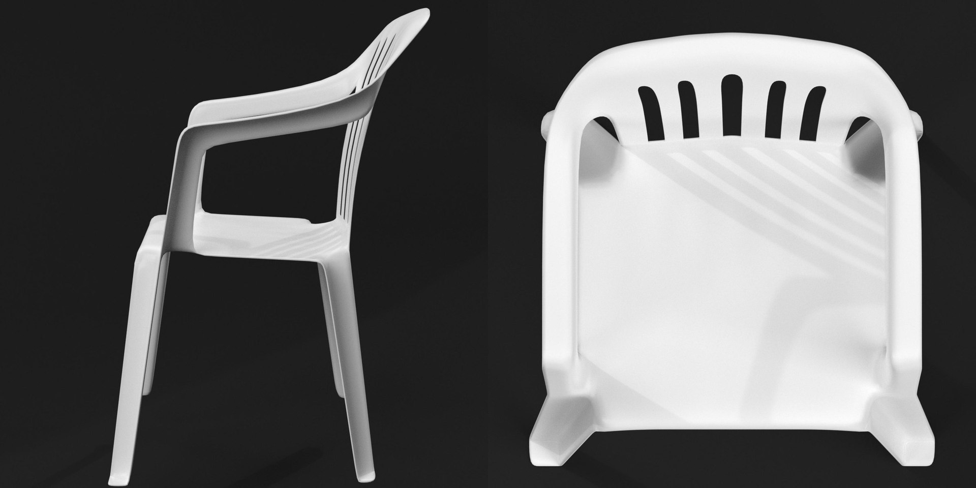 Plastic chair 2 3D model - TurboSquid 1888421