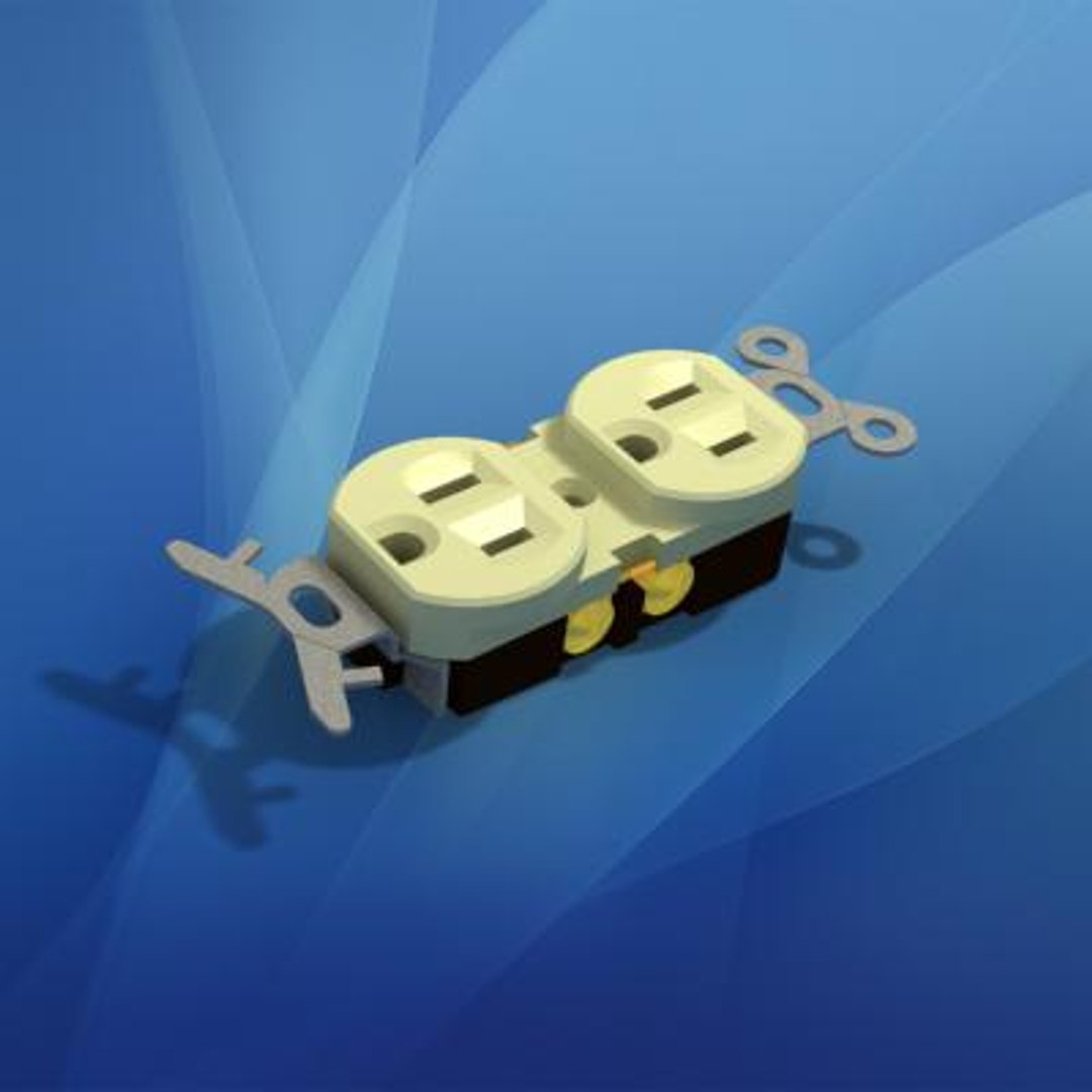Duplex Electrical Outlet 3d Model