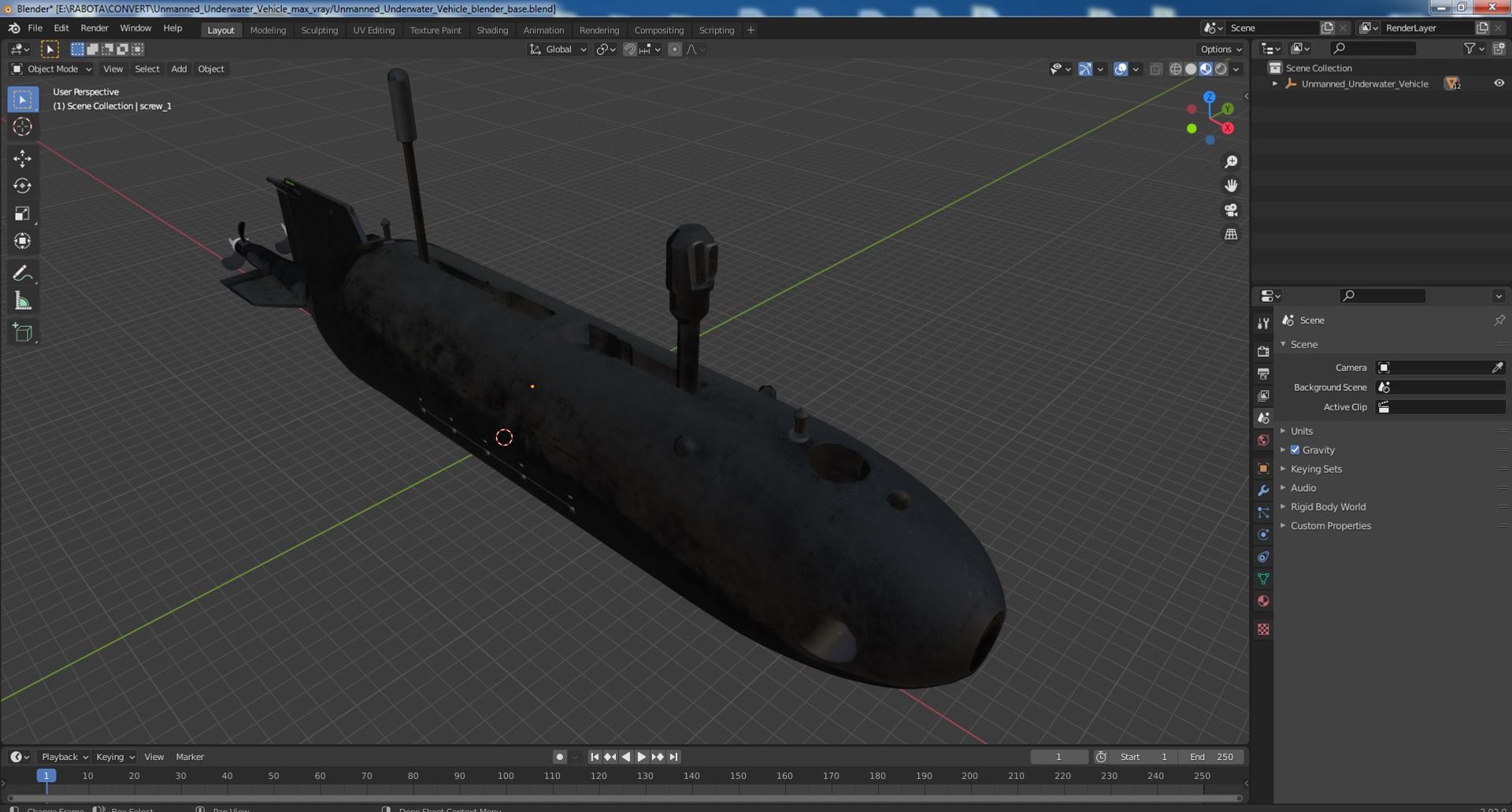 Unmanned Underwater Vehicle 3D - TurboSquid 2177986 Unmanned Underwater Vehicle 3D - TurboSquid 2177986