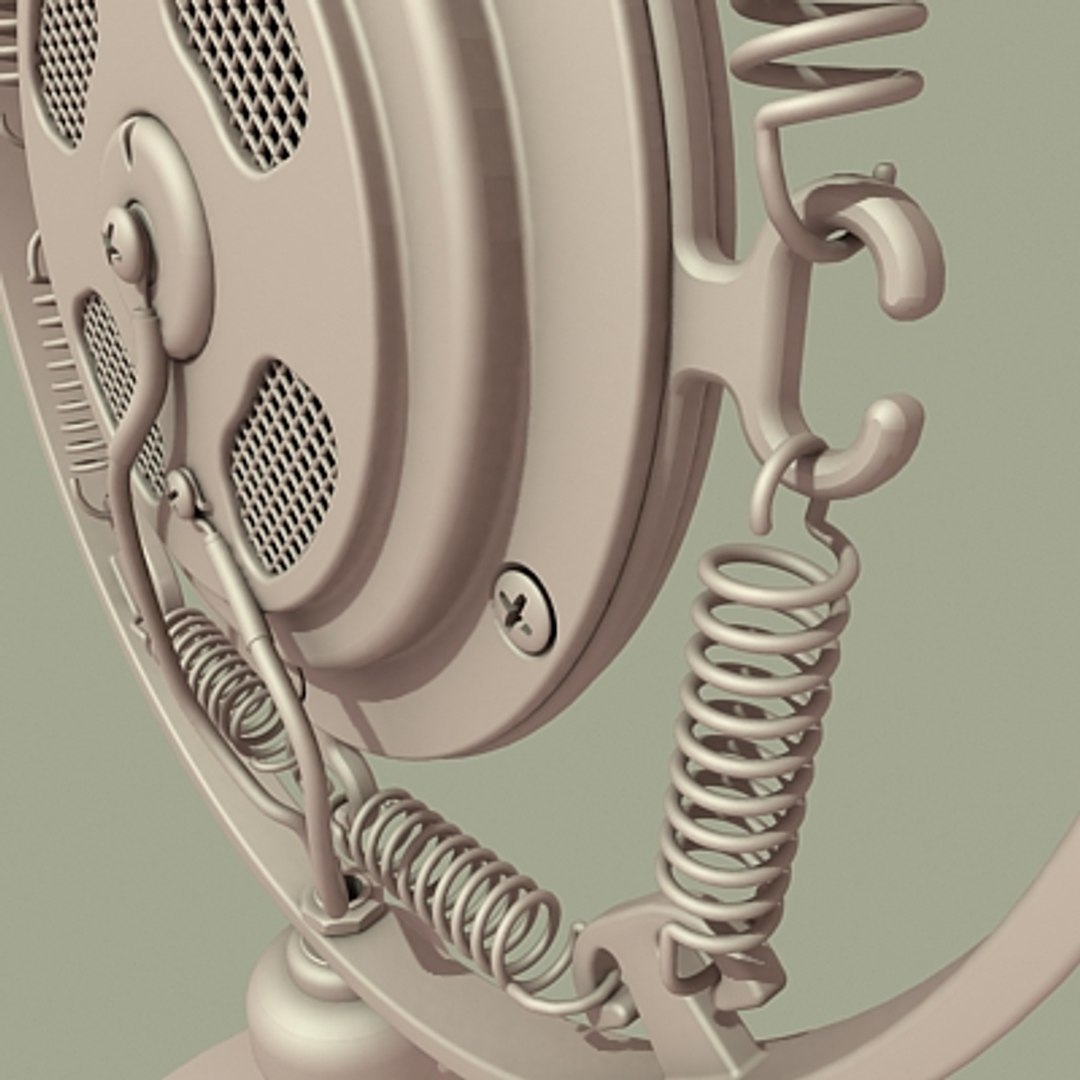art deco microphone mic 3d model