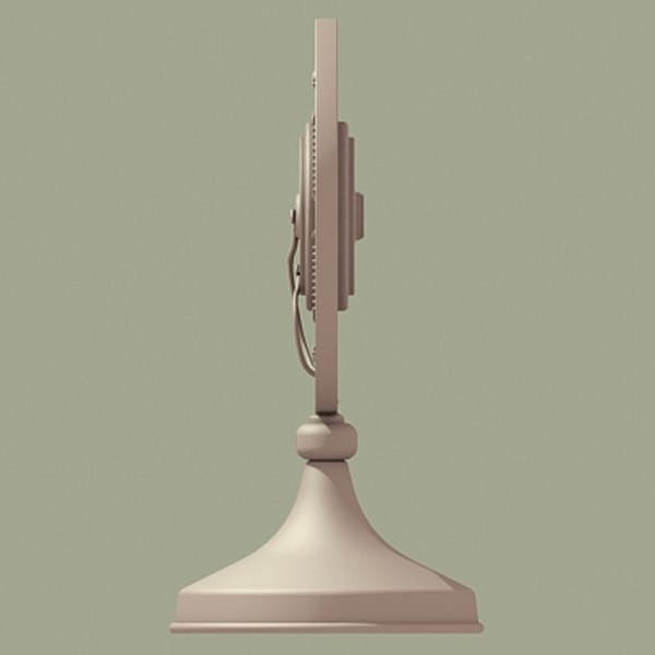 art deco microphone mic 3d model