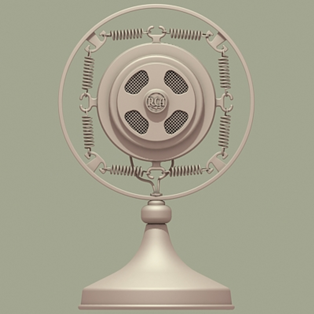 art deco microphone mic 3d model