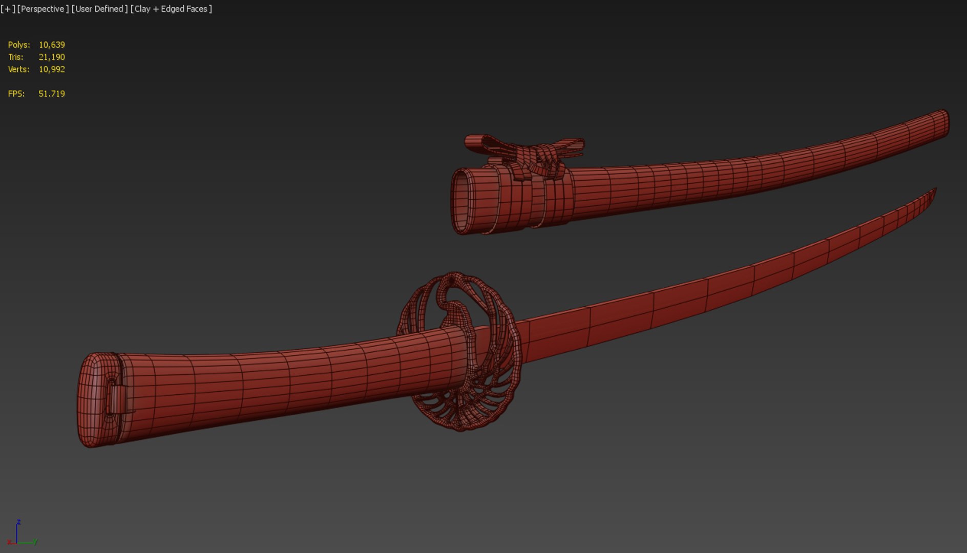Katana Sword Japan 3D Model - TurboSquid 1510013