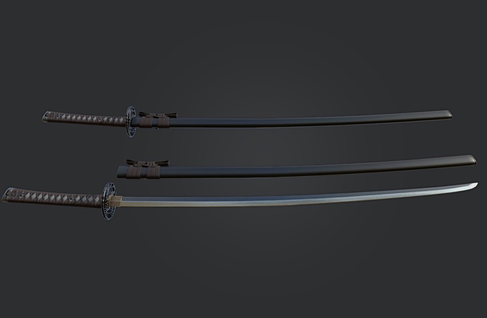 Katana Sword Japan 3D Model - TurboSquid 1510013