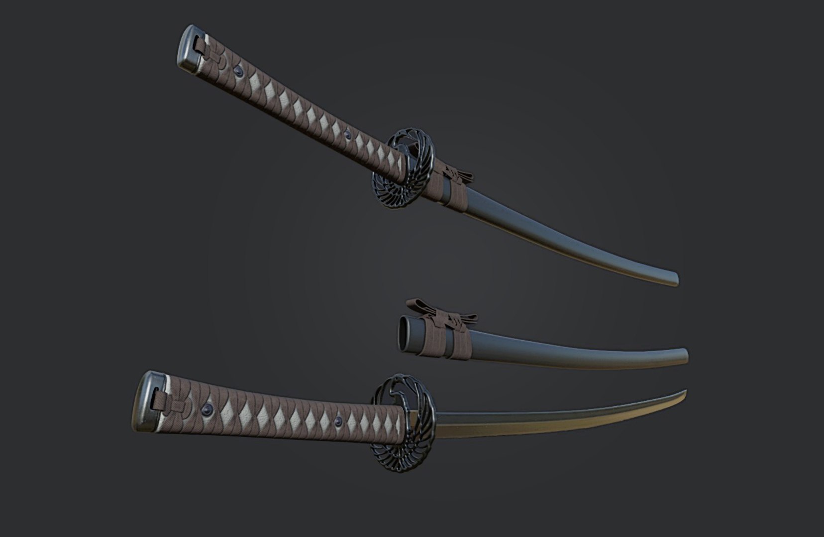 Katana Sword Japan 3D Model - TurboSquid 1510013