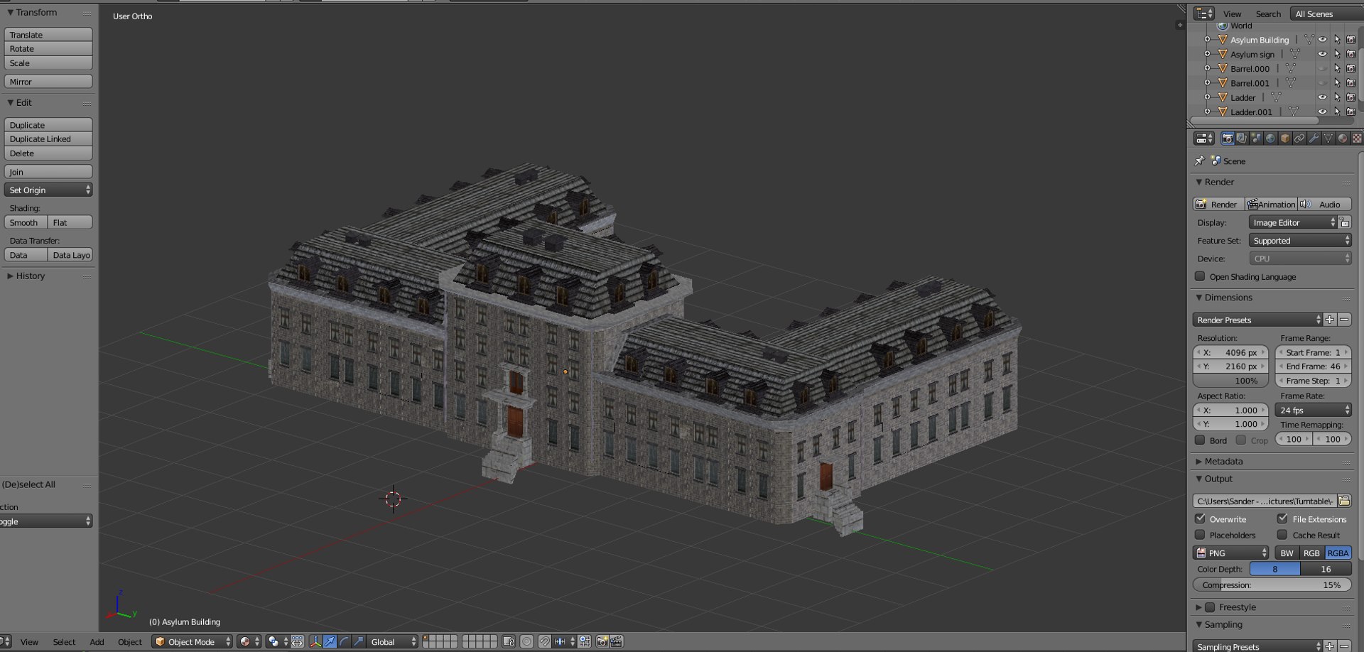 Asylum building 3D - TurboSquid 1190845