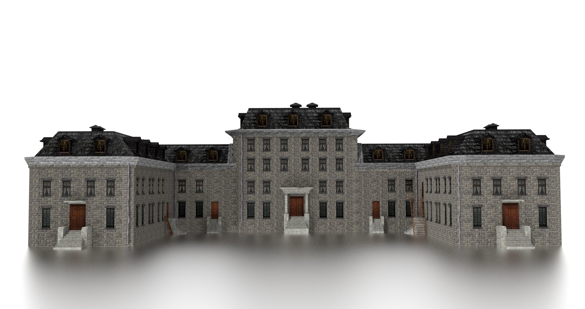 Asylum building 3D - TurboSquid 1190845