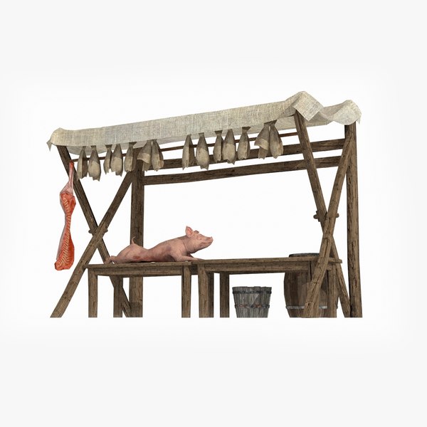 Ancient stall pork stall3Dモデル - TurboSquid 1906715