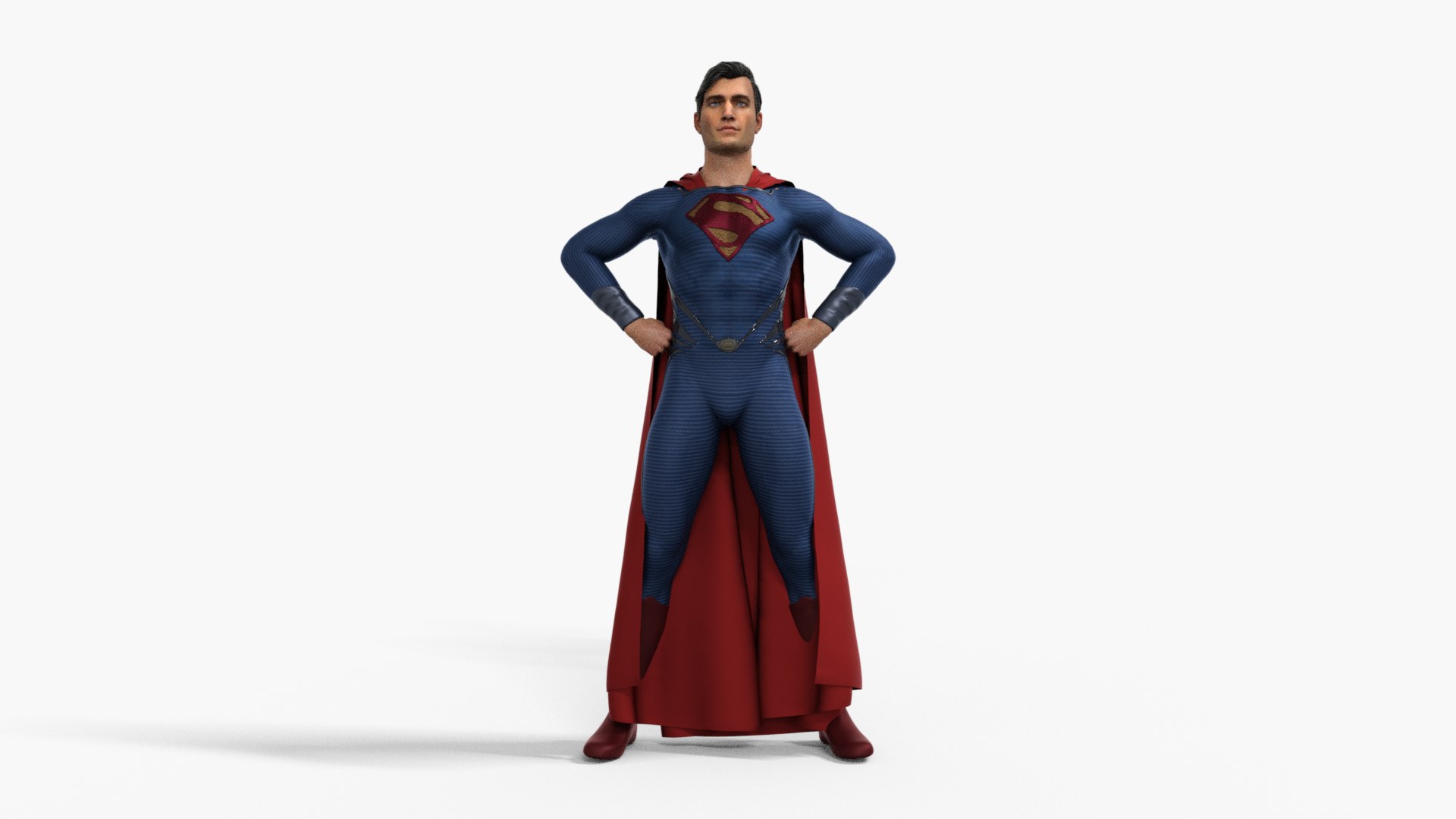 Superman Rigged Animated Low-poly 3D Model - TurboSquid 2343616