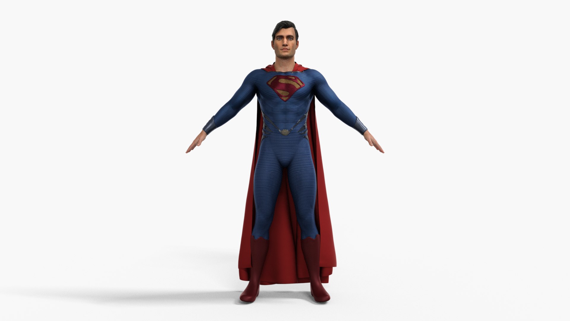 Superman Rigged Animated Low-poly 3D Model - TurboSquid 2343616