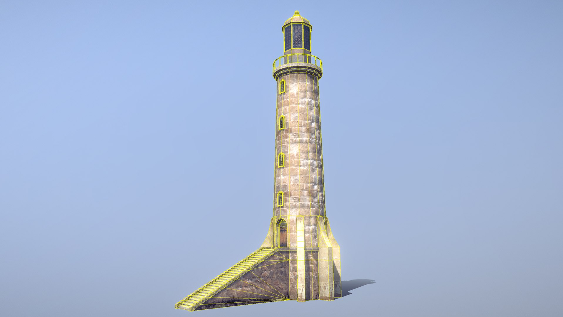 Stone fort lighthouse 3D model - TurboSquid 1521458