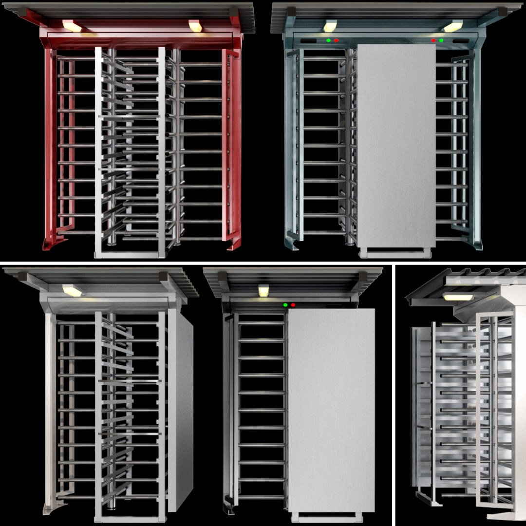 Full-height turnstiles 3D model - TurboSquid 1663062