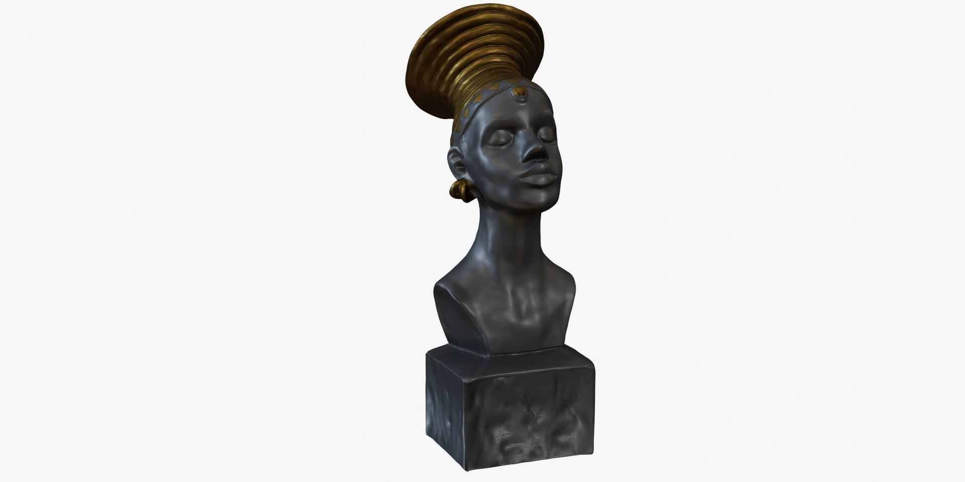 Nubian Kandake Woman Bust 3D Model - TurboSquid 2227094