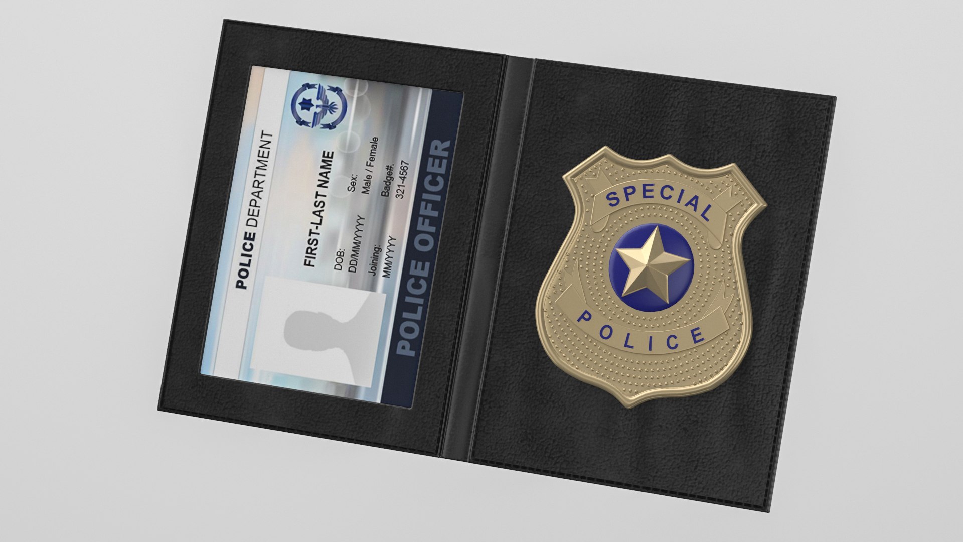 Police Badge Collection 02 3D - TurboSquid 1891986