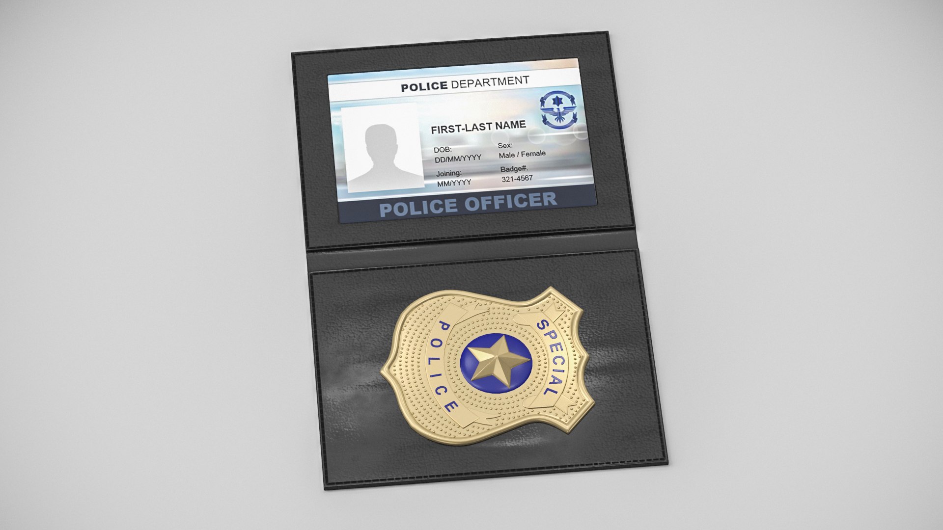 Police Badge Collection 02 3D - TurboSquid 1891986