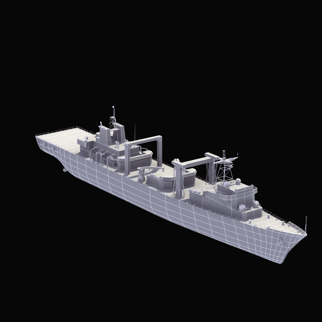 3d type 903 replenishment ship model