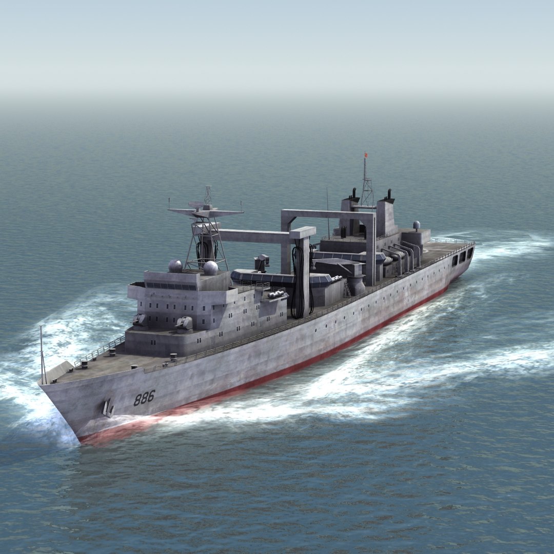 3d type 903 replenishment ship model