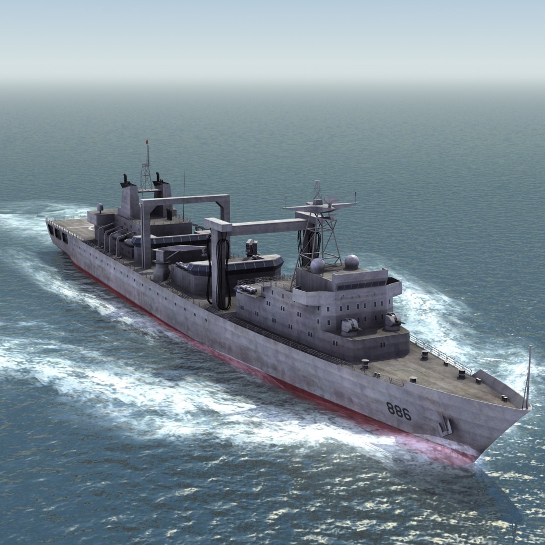3d type 903 replenishment ship model