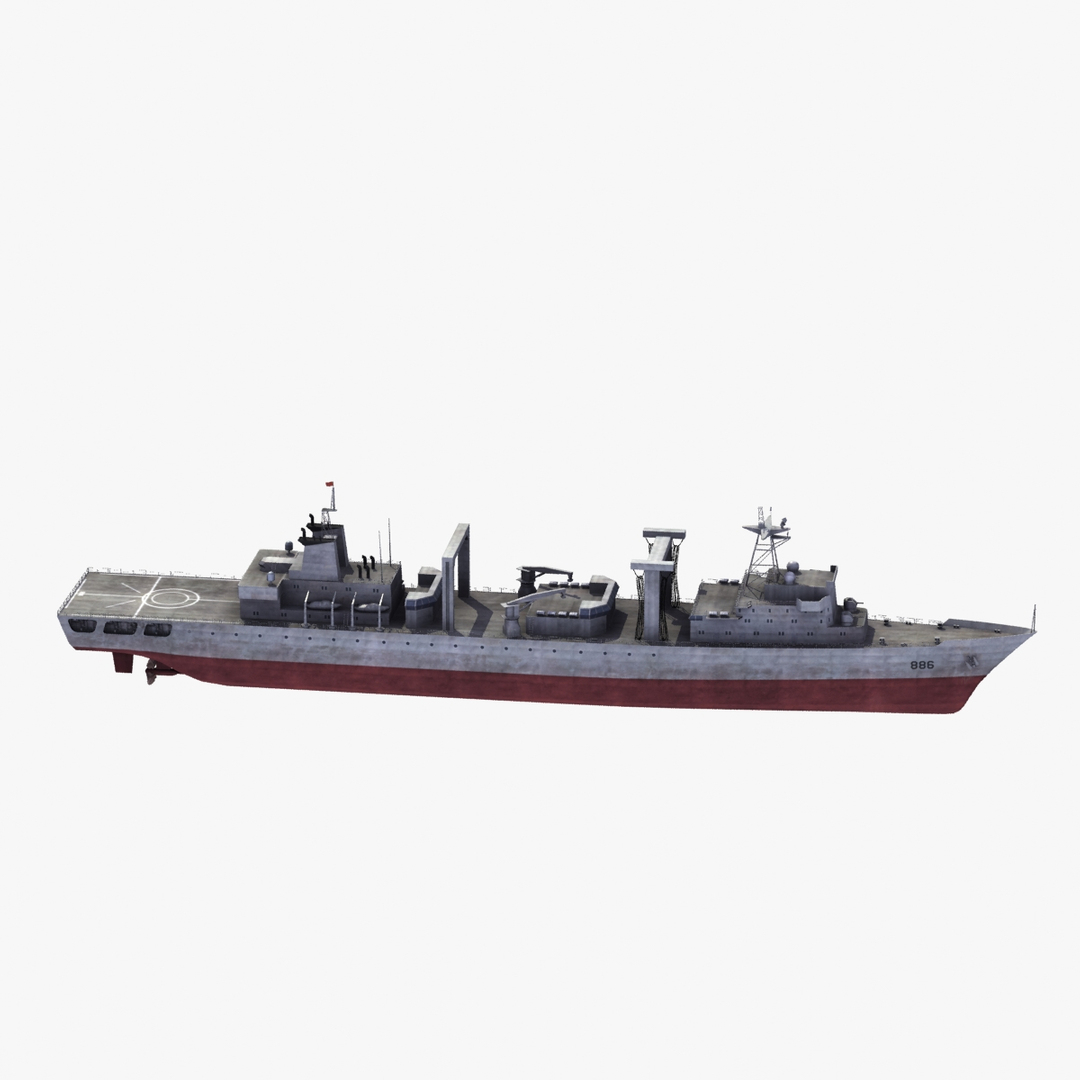3d type 903 replenishment ship model