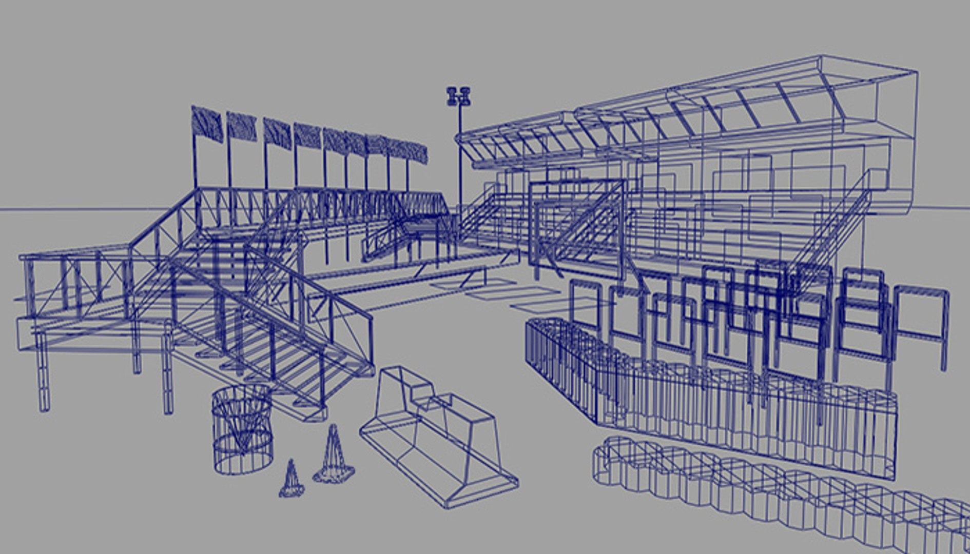 3d Model Race Track Construction Kit: