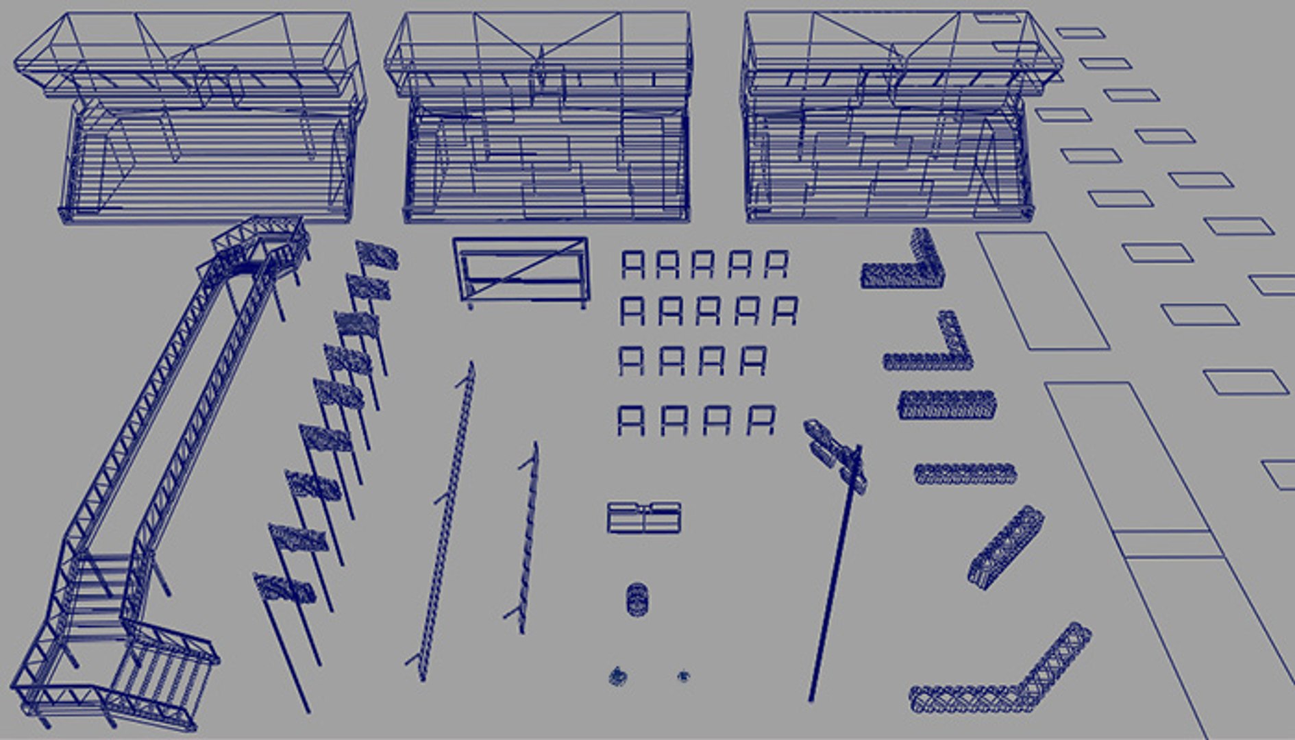 3d Model Race Track Construction Kit: