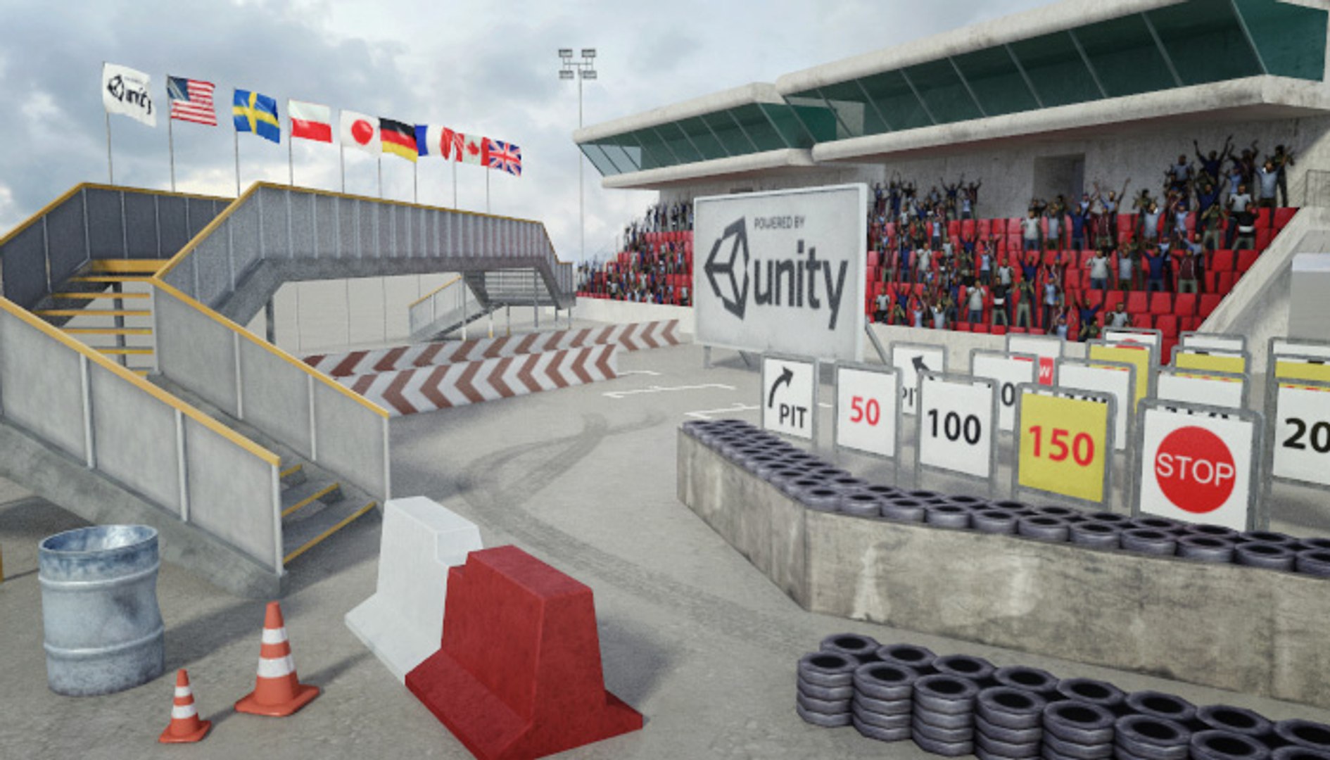 3d Model Race Track Construction Kit: