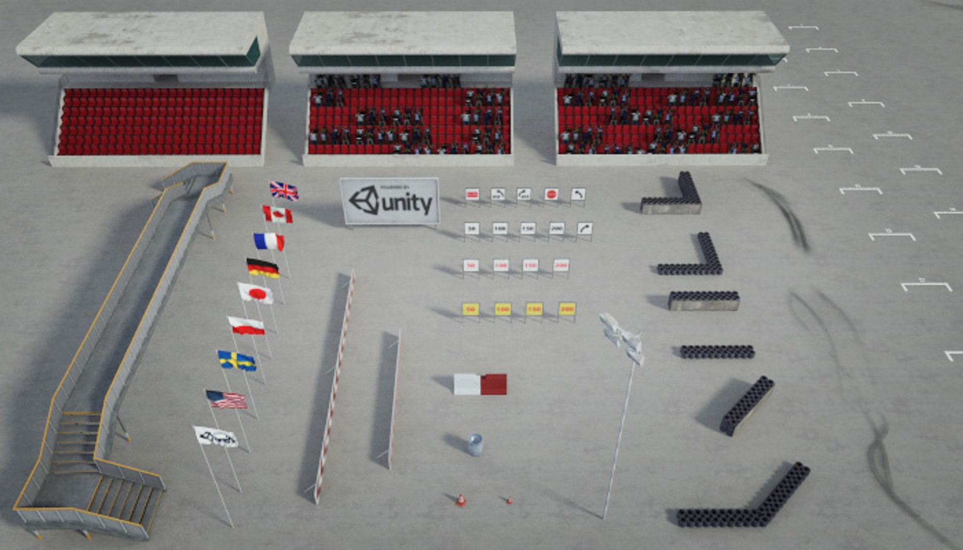 3d Model Race Track Construction Kit: