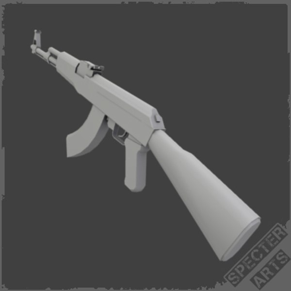 free obj model ak47 sample assault rifle