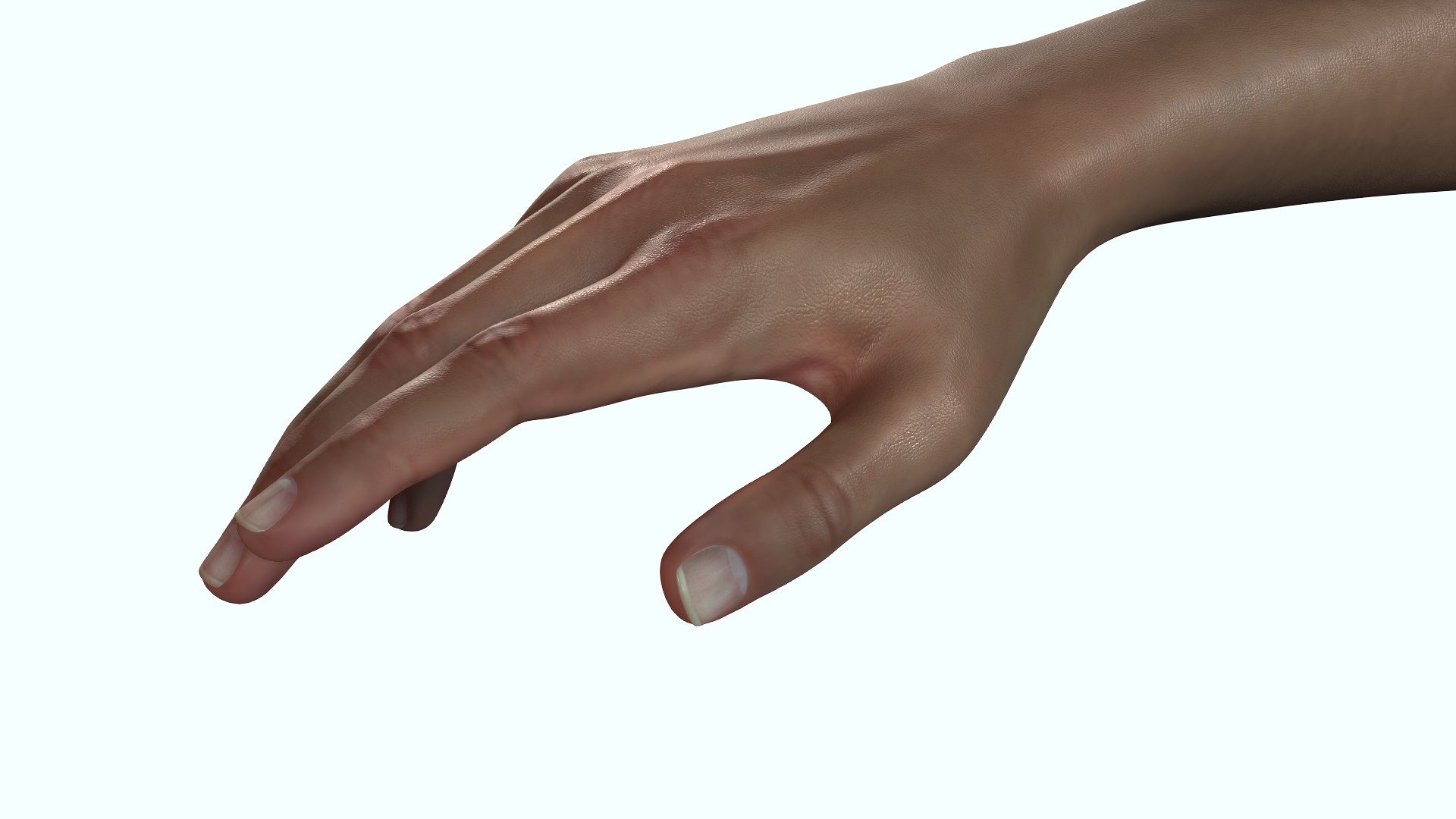 3D Female Hand Dark Black Skin Rigged For Cinema - TurboSquid 2070598